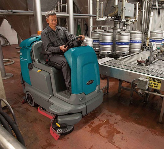 T12 Compact Battery Ride-On Floor Scrubber-Dryer | Tennant Company