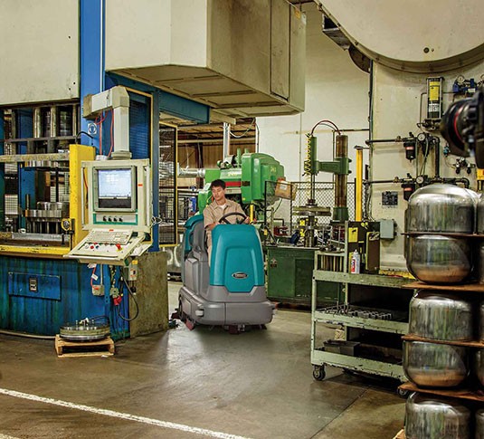 T12 Compact Battery Ride-On Floor Scrubber-Dryer | Tennant Company