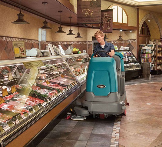 T12 Compact Battery Ride-On Floor Scrubber | Tennant Company