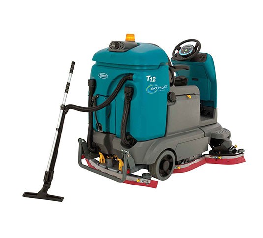 T12 Compact Battery Ride-On Floor Scrubber-Dryer | Tennant Company