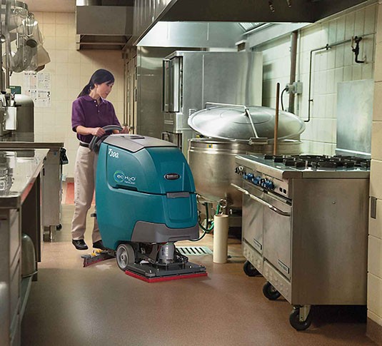 T300e Walk-Behind Floor Scrubber | Tennant Company