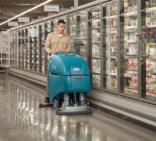T500e Walk-Behind Floor Scrubber | Tennant Company