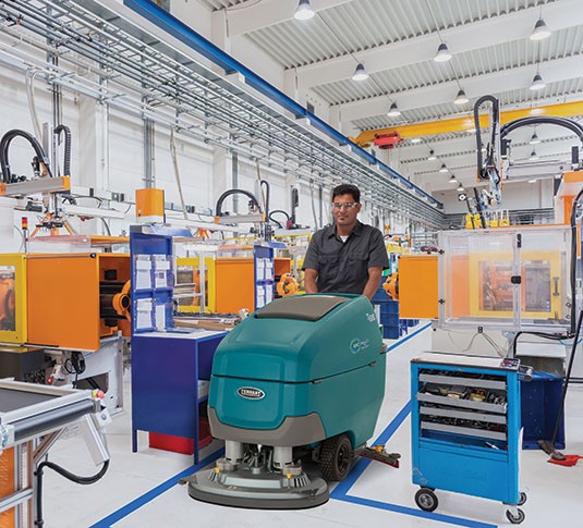 T600e Walk-Behind Floor Scrubbers | Tennant Company