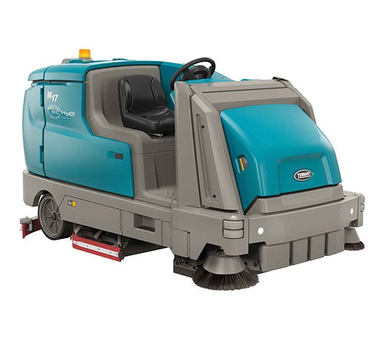M17 Battery-Powered Ride-On Sweeper-Scrubber | Tennant Company