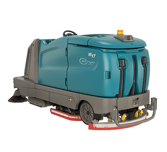 M17 Battery-Powered Ride-On Sweeper-Scrubber | Tennant Company