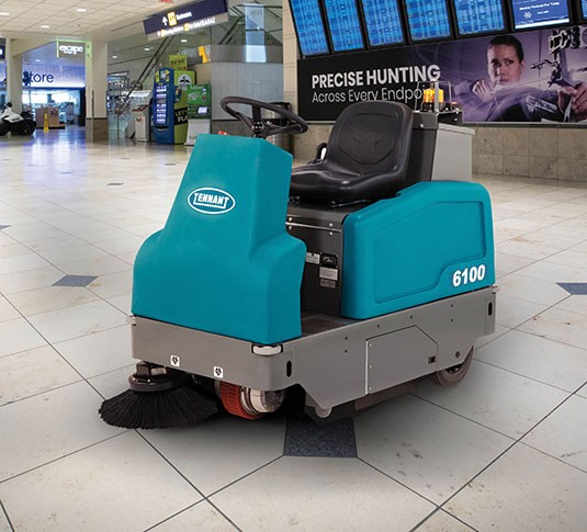 6100 Sub-Compact Ride-On Floor Sweeper | Tennant Company