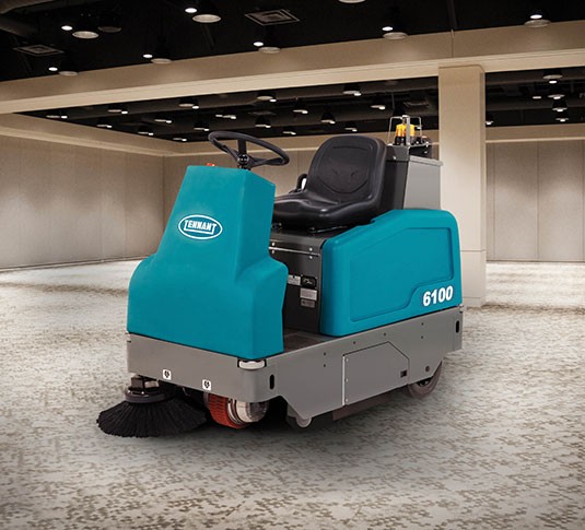 6100 Sub-Compact Ride-On Floor Sweeper | Tennant Company