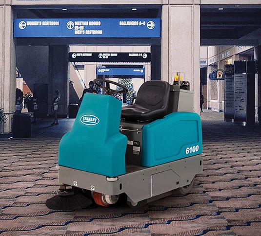 6100 Sub-Compact Ride-On Floor Sweeper | Tennant Company