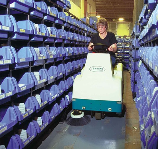 6100 Sub-Compact Ride-On Floor Sweeper | Tennant Company