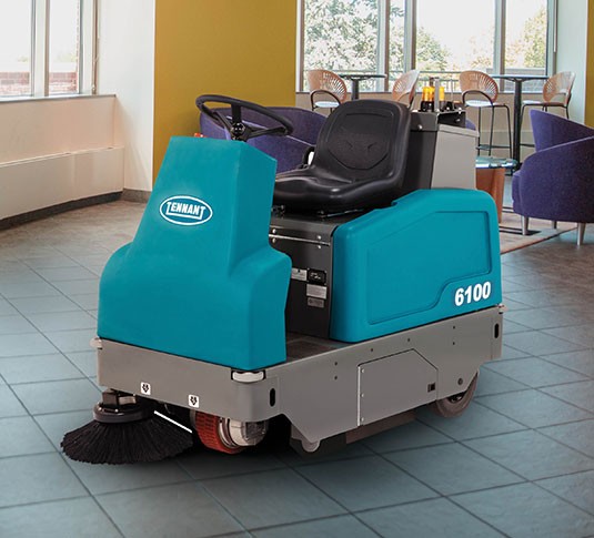 6100 Sub-Compact Ride-On Floor Sweeper | Tennant Company