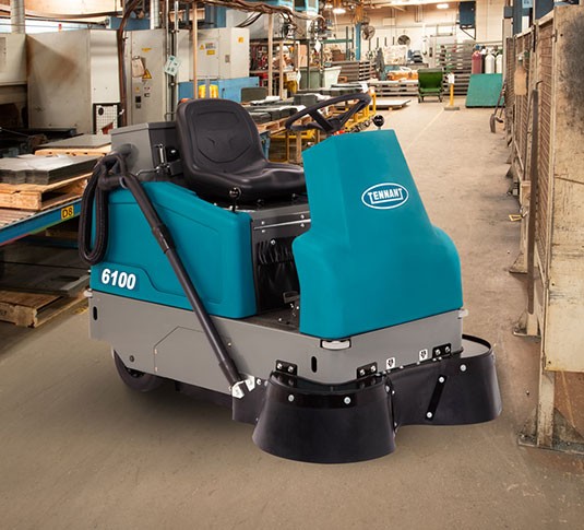 6100 Sub-Compact Ride-On Floor Sweeper | Tennant Company