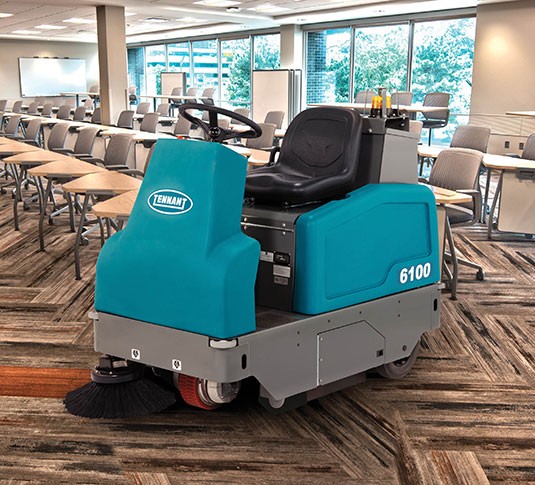 6100 Sub-Compact Ride-On Floor Sweeper | Tennant Company