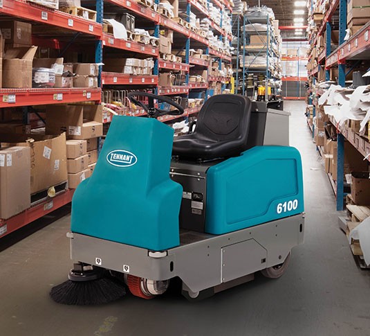 6100 Sub-Compact Ride-On Floor Sweeper | Tennant Company
