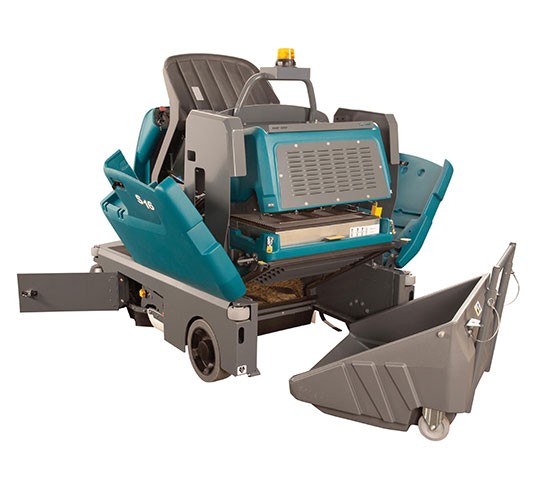 S16 Battery-Powered Compact Ride-On Sweeper | Tennant Company